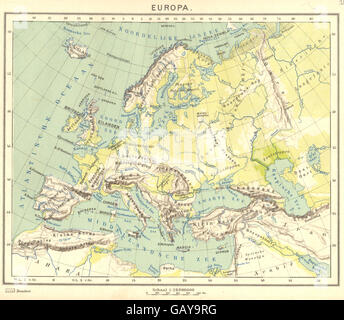 EUROPE: Europa (2) , 1922 vintage map Stock Photo - Alamy