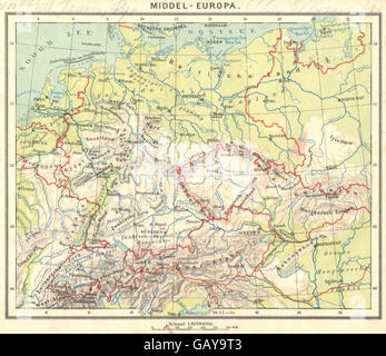 EUROPE: Europa (2) , 1922 vintage map Stock Photo - Alamy