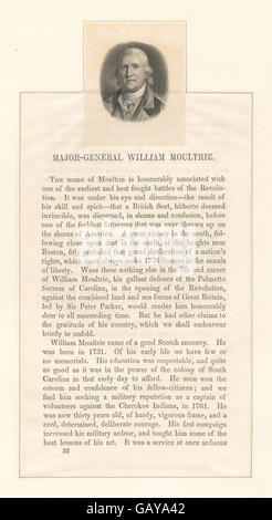 Major General William Moultrie was a prominent American military figure ...