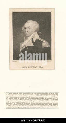 Thomas Mifflin was an American politician and the first governor of ...