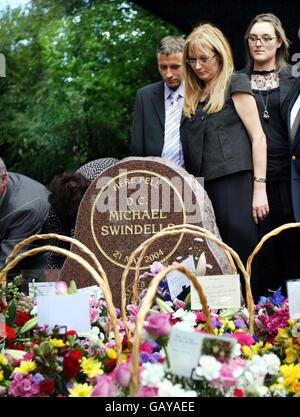 Carol Swindells with friend Neil Tyers and daughter Kelly (left) at the ...