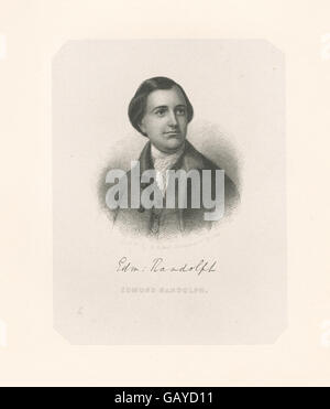 This image is a portrait of Edmund Randolph, an American statesman and ...