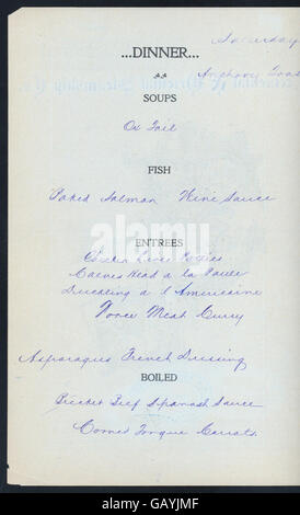 This dinner, held aboard the SS Gaelic by Occidental & Oriental ...