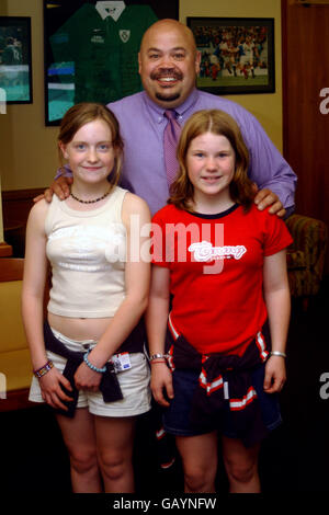 Former England Rugby player Gareth Chilcott with Lisa Potts during a ...