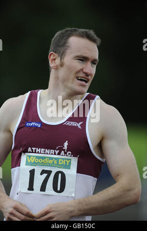 Paul Hession after winning the 100m mens heat during the Woodies DIY ...