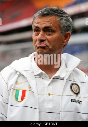 Inter Milan's manager Jose Mourinho reacts during their Champions ...