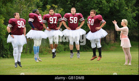 American football team trains in ballet Stock Photo - Alamy