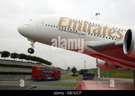New model on Heathrow roundabout. A new Emirates Airlines model of the ...