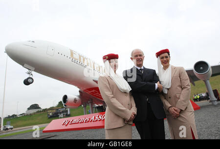 Emirates Airline unveils its new model of the Airbus A380 on the ...