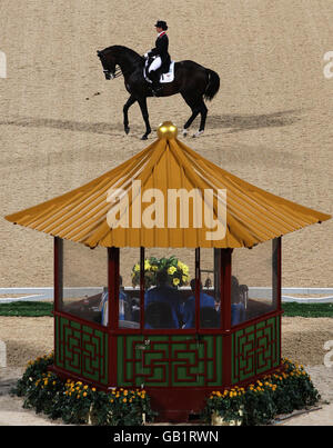 Great Britain's Emma Hindle on Lancet during the individual dressage ...