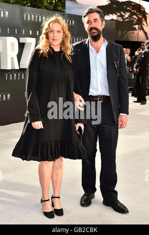 Josh Ponte and guest attending The Legend of Tarzan European Premiere ...
