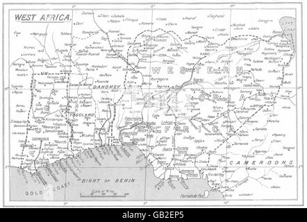 Map, Gold Coast Colony, Ghana, West Africa Stock Photo - Alamy