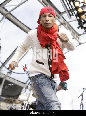 American singer Pharrell Williams, performs at Gotha Club nightclub in ...