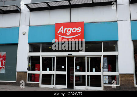 Exterior shopfront of an Argos store in Wood Green Shopping City, North ...