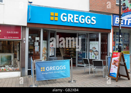 Greggs bakers shop store front inside interior sign name high street ...