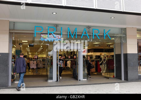 Primark store shop front entrance in shopping centre. Telford Stock ...