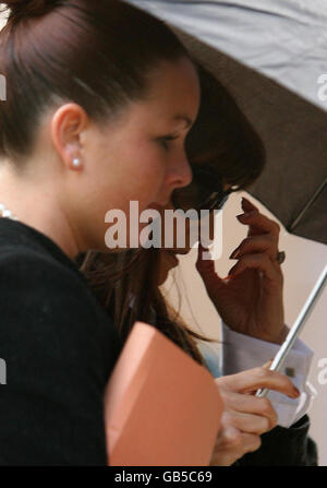 Janette Mercer, 49, arrives at Liverpool Crown Court where her son Sean ...