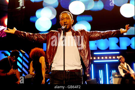 Singer John Legend performs during the dedication ceremony for the ...