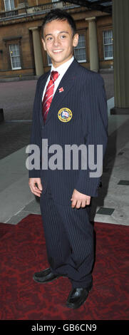 Olympic swimmer Tom Daley arrives at Buckingham Palace in London for ...