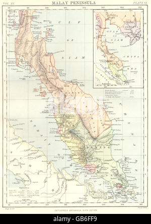 Map of the Malay Peninsula Stock Photo - Alamy