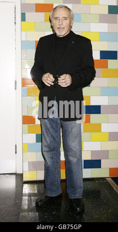 American actor Dennis Hopper on the set of the film White Star ...