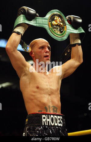 Great Britain's Ryan Rhodes celebrates his victory over South Africa's ...