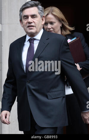 Prime Minister Gordon Brown leaves Downing Street, London, for Prime ...