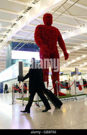 Poppy Man at Heathrow Stock Photo - Alamy
