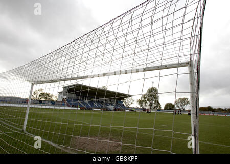 A general view of The Tameside Stadium, home of Curzon Ashton Stock ...