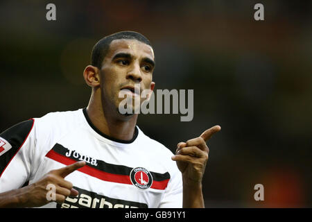 Charlton's Hameur Bouazza celebrates his goal during the Coca-Cola ...