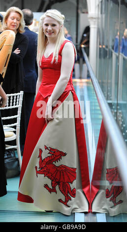 Claire Jones, harpist to the Prince of Wales, pictured with the Prince ...