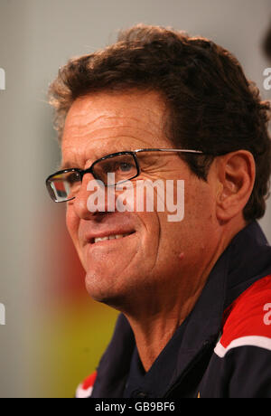 England's manager Fabio Capello during the press conference at Wembley ...