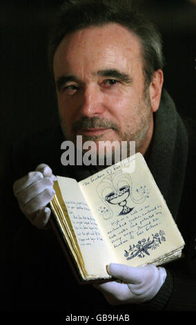 JK Rowling's first editor Barry Cunningham holds his copy of 'Tales of ...
