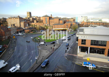 Travel Stock - Nottingham - England. A view of the London Road ...