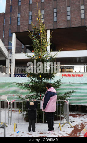 Britain's 'worst' Christmas tree Stock Photo - Alamy