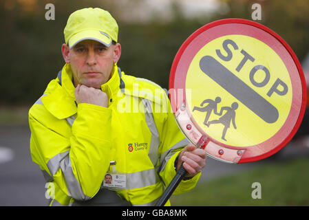 School crossing patrol officer Kevin Simpson, in Southampton Stock ...