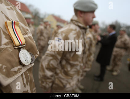 Royal Scots Dragoon Guards return to Wessex Barracks in Germany Stock ...