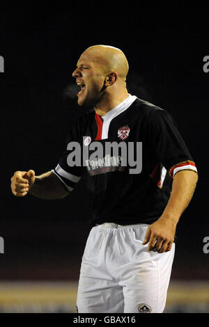 Kettering Town's Guy Branston celebrates beating Notts County at the ...