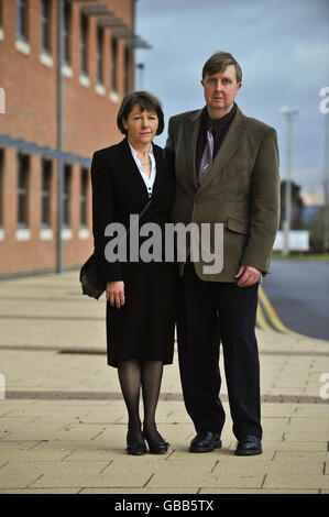 Janice and Richard Lawrence at a press conference in Swindon Police ...