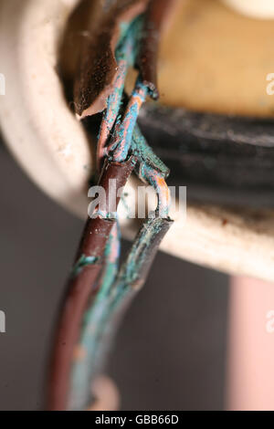 Defective electrical wiring in a house in SW London. PRESS ASOCIATION ...