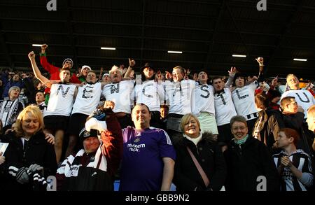 Newcastle United fans in the stands during the Premier League match at ...