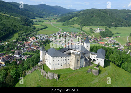 Schloss Strasburg Castle, aerial view, Gurktal Valley, Carinthia ...