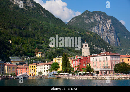 Riva del Garda, Trentino, Italy: old touristic city on the Garda lake ...