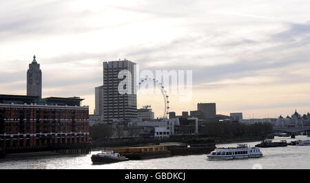 General view of the ITV headquarters in the London studios, South Bank ...