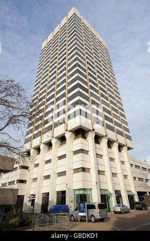 General view of the ITV headquarters in the London studios, South Bank ...