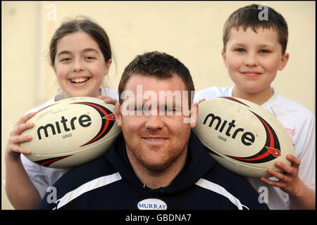 Scottish International Allan Jacobsen takes part in rugby training ...