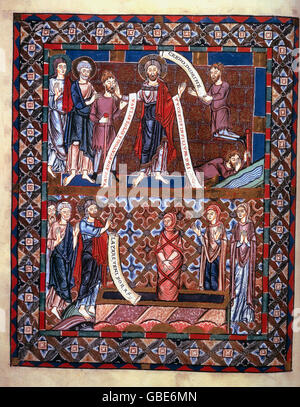 fine arts, religious art, book, Echternach Codex, Christus, Jesus ...