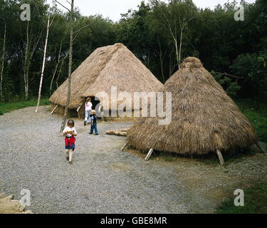 house, building, reconstruction, stone age, wooden, old, ancient, home ...