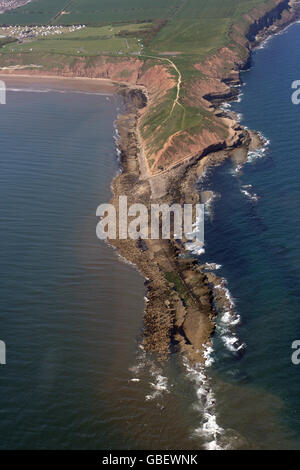 Aerial View of Filey From the Sea Stock Photo - Alamy