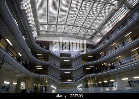 Interior of Boots cosmetics factory in Nottingham. The 1930 Art Deco ...